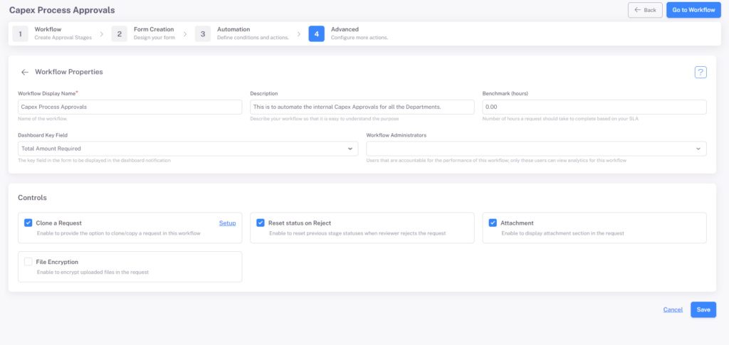 How do I enable attachment section in the form? - Cflowapps