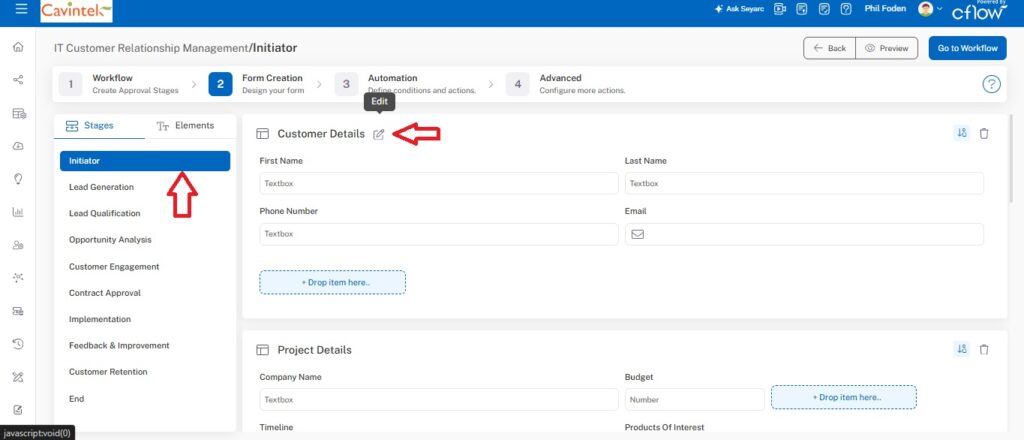 Can I customize the fields in a form sectionally? - Cflowapps